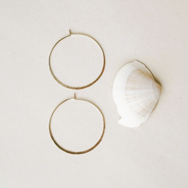 Hammered Gold Filled Hoops | Satomi Studio – Marisa Mason